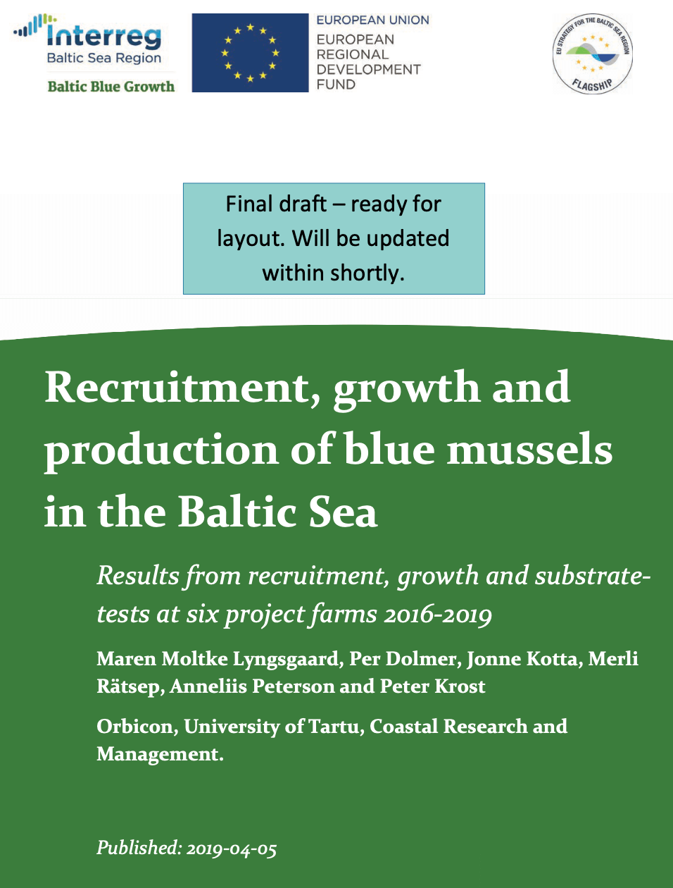 Baltic Blue Growth - Recruitment, Growth and Production of Blue Mussels ...