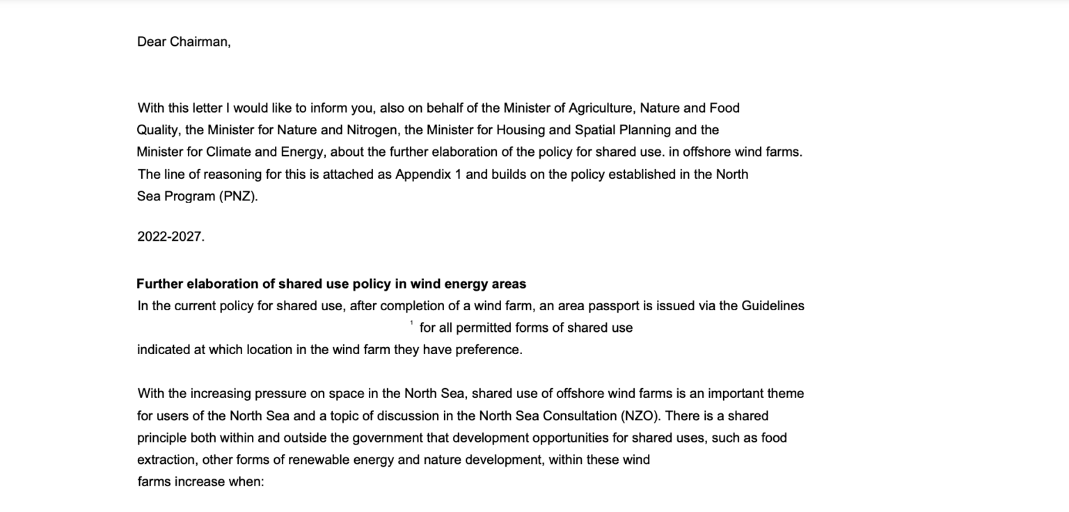 Dutch Letter to Parliament On Offshore Wind Farms | Submariner Network ...
