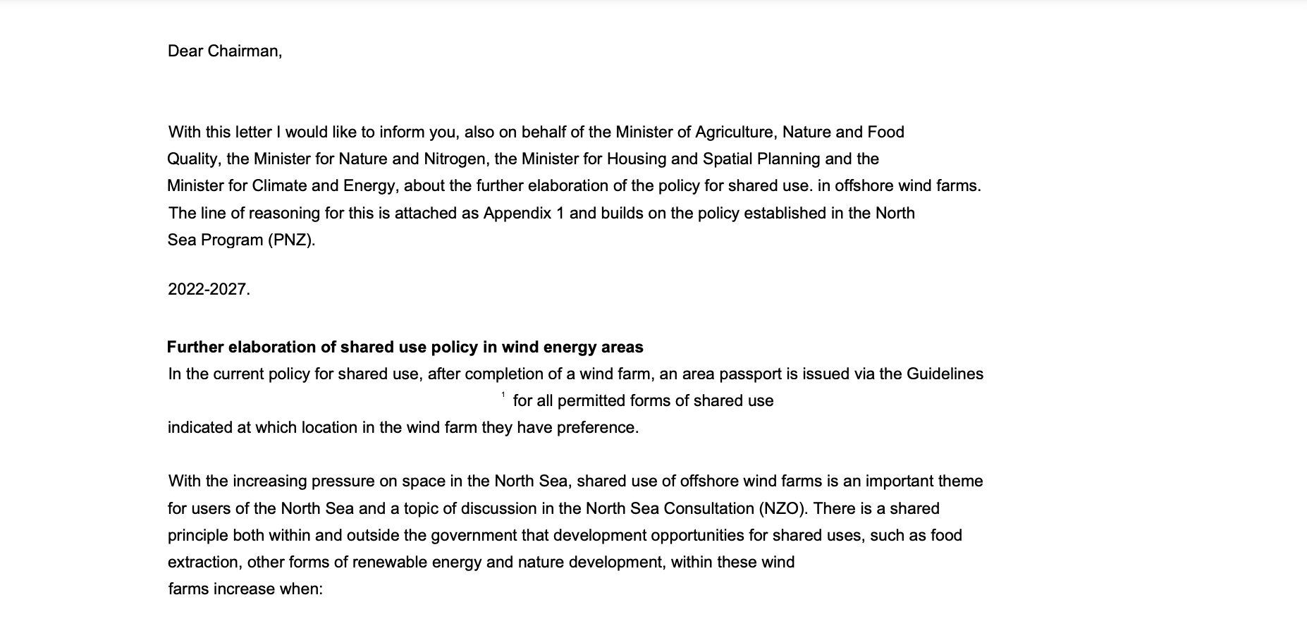 Dutch Letter to Parliament On Offshore Wind Farms | Submariner Network ...